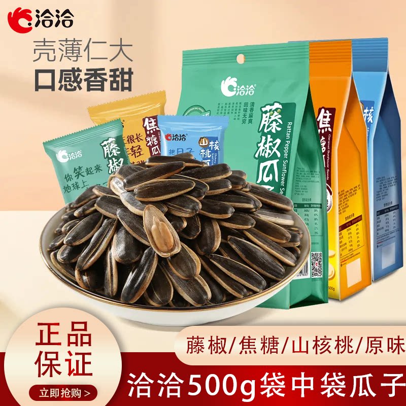 洽洽500g瓜子中袋多种口味独立小包装干果炒货特产零食小吃散装
