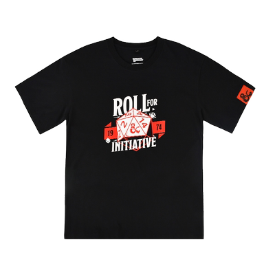 龙与地下城T恤夏季黑色