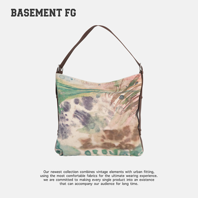 BASEMENTFG复古印花托特包女大容量手提包单肩包254020058005