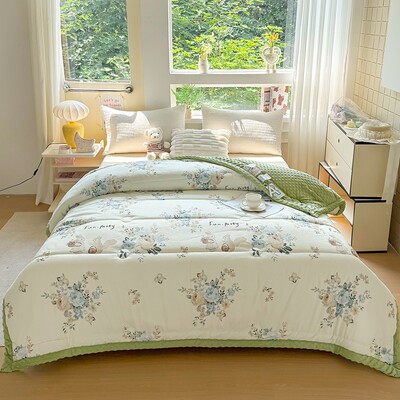 2026新款轻奢印花3D豆豆绒被