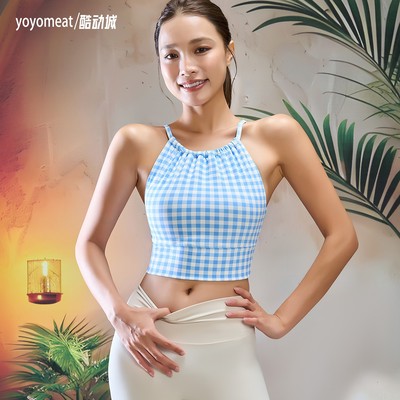 yoyomeat波点格纹印花运动内衣