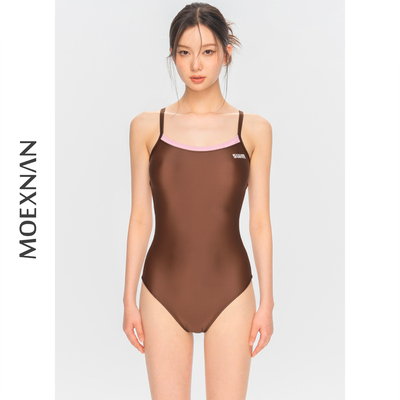 女连体三角泳衣竞速显瘦温泉小胸