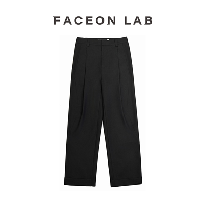 黑色直筒羊毛高级设计师同款西装