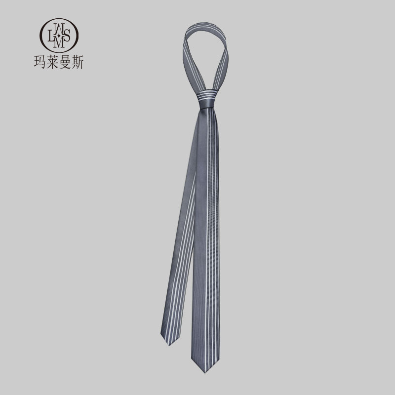 休闲领带男潮学院西装衬衫装饰女简约灰色流苏韩版细窄小众设计感