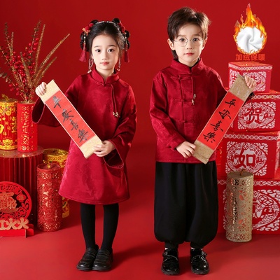 儿童汉服新中式拜年服