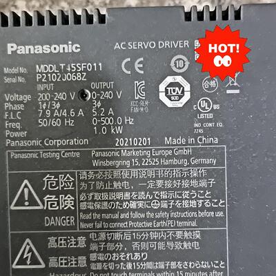 MDDLT45SF011 伺服驱动器 松下1KW工控自动化配件议价维修