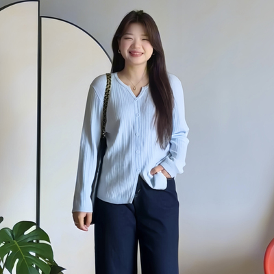 胖mm大码休闲长袖针织衫上衣女