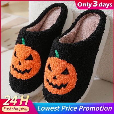 Chinelos De Abóbora De Halloween para Homens e Mulheres, Sa