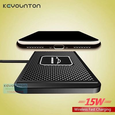 Cargador inalámbrico de silicona para coche, alfombrilla an