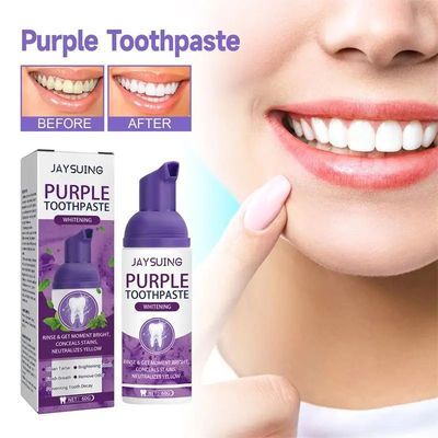 Roxo Creme dental branqueamento dentes, Remover placa amarel