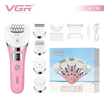 VGR Professional Epilator Electric Hair Remover 5in1 Recharg