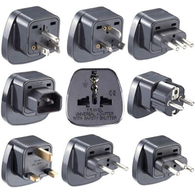 Adaptador de enchufe Universal para viajes, convertidor de v