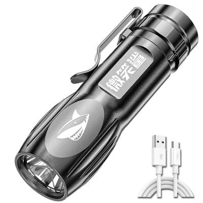 Poderosa lanterna tática led, impermeável, recarregável,