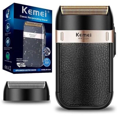 Kemei-Afeitadora eléctrica recargable para hombre, máquina