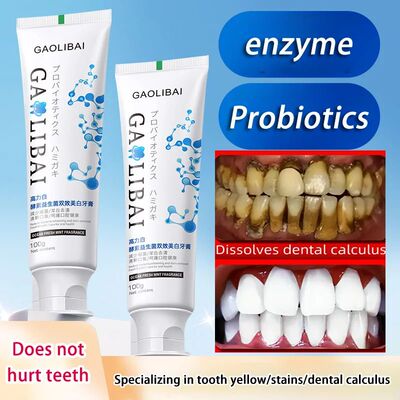 Enzima Probiótico Whiten Toothpaste, Remove manchas, Freshe