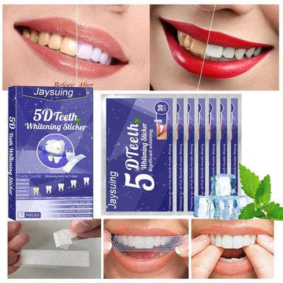 5D Teeth Whitening Strips Gel Remove Plaque Stains Cleaning