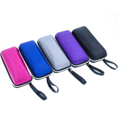 Honeycomb Zipper Glasses Case, óculos de sol portátil, Har