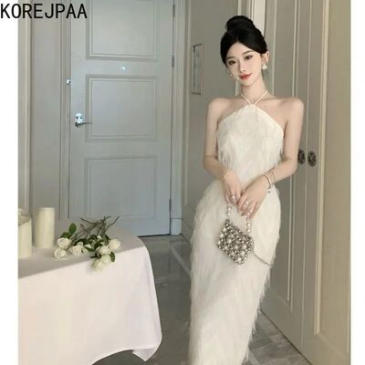 Korejpaa elegante vestido feminino outono estilo francês pe