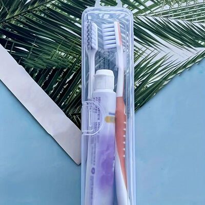 Portable Transparent Toothbrush Box, Paba-Free Breathable Tr