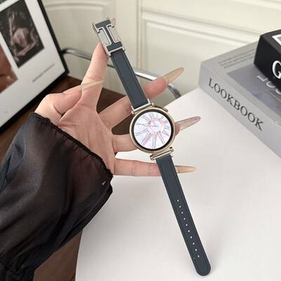 石灰色适用oppoX3mini表带磁吸watchX3/4proH扣细款硅胶x2女腕带