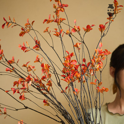 陶美集中式仿真秋叶绢布花