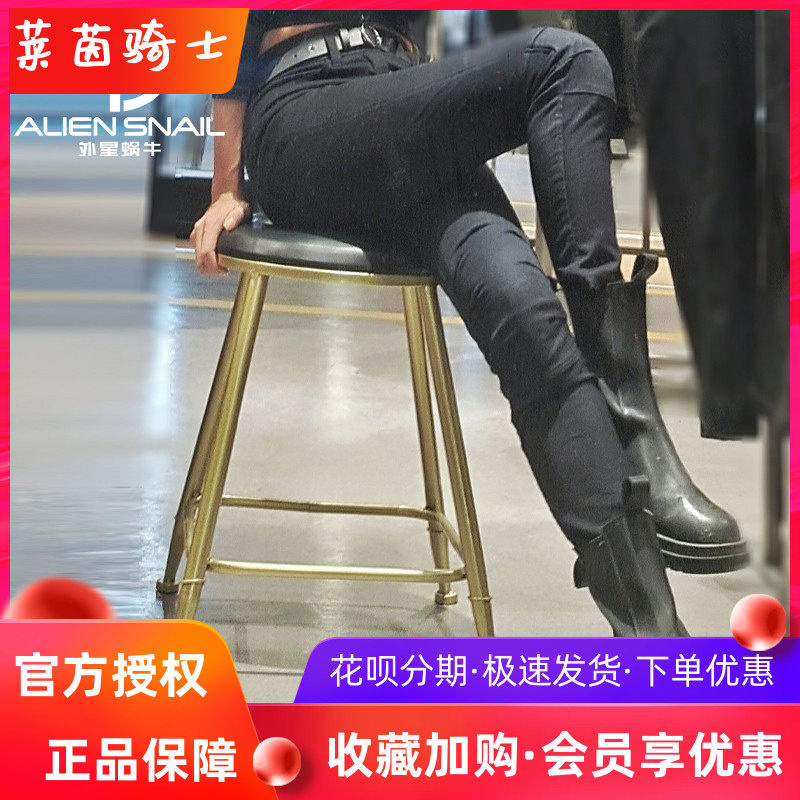 外星蜗牛骑行裤春秋机车骑行工装裤元素女款修身防摔机车休闲裤