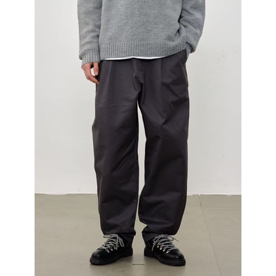 NESSTTU 秋冬新品日系复古休闲百搭基础纯棉锥形斜纹chino长裤