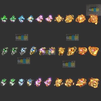 传奇特戒素材 高清三职业特殊戒指麻痹复活护身 传奇页游手游素材