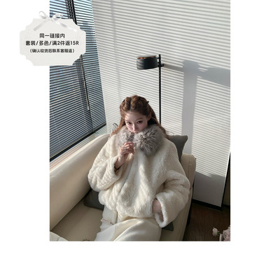SourceWithU环保皮草毛领外套女