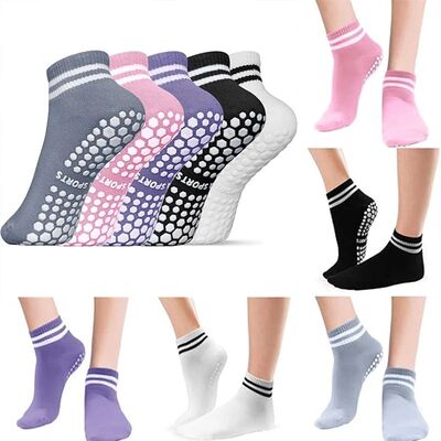 5 Pairs Yoga Socks for Women Running Winter Non Slip Pilates