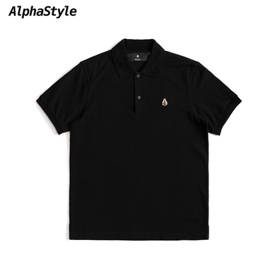 AlphaStyle夏季休闲POLO衫短袖男
