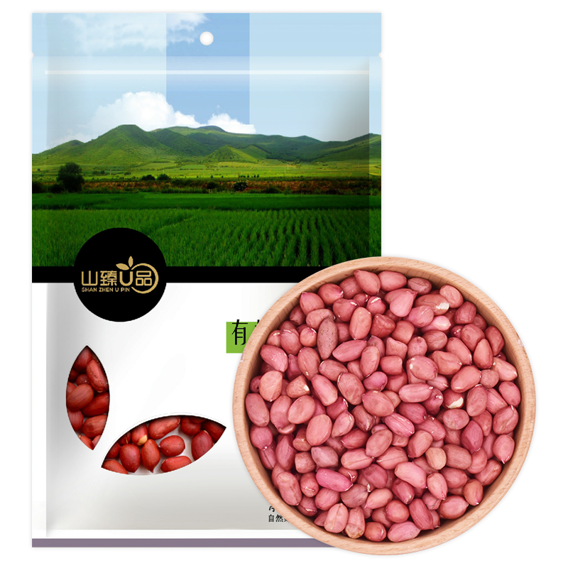 山臻U品有机花生东北杂粮真空包装350g