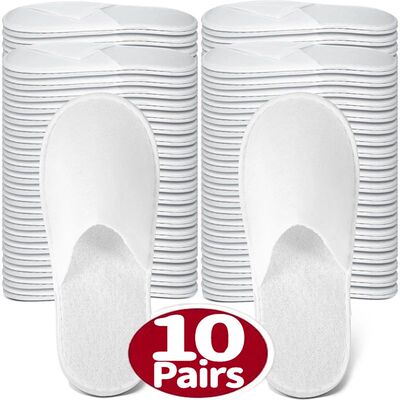 Non Slip Disposable Slippers Bulk Hotel Spa Fluffy Closed To
