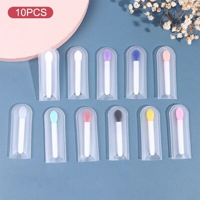 10Pcs Silicone Lip Balms Lip Mask Brush With EVA Packaging D