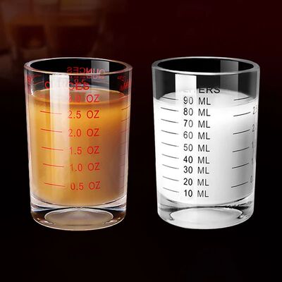 90/120ml Heat-resistant Glass Measuring Cup Milk Jigger Glas
