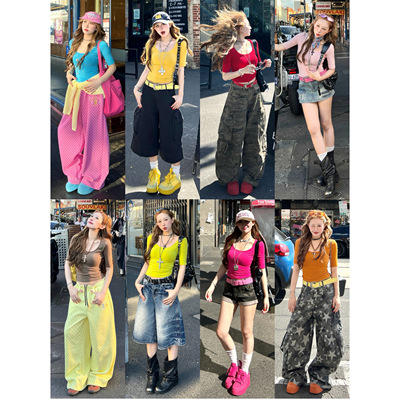 林诗琦NICKIDAILY【Summer it lit up！五分袖修身方领印花T恤女