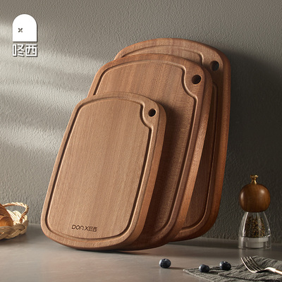 咚西乌檀木整木菜板家用抗菌防霉婴儿辅食实木小案板水果切板砧板