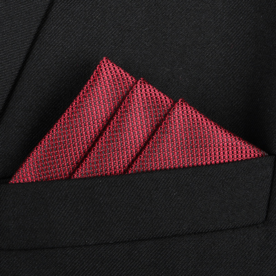 龙安豪商务涤丝色织花纹方巾包邮