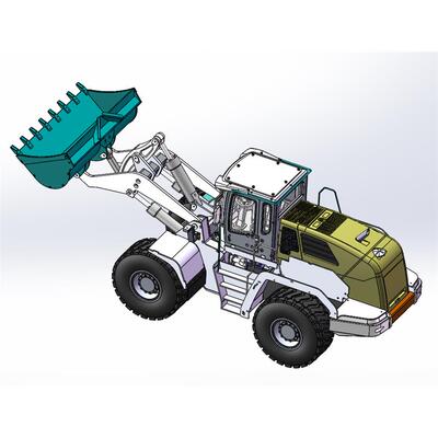 利勃海尔576装载机SolidWorks三维模型，3D打印装