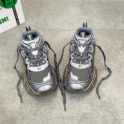 小众美式高街厚底增高老爹鞋2025