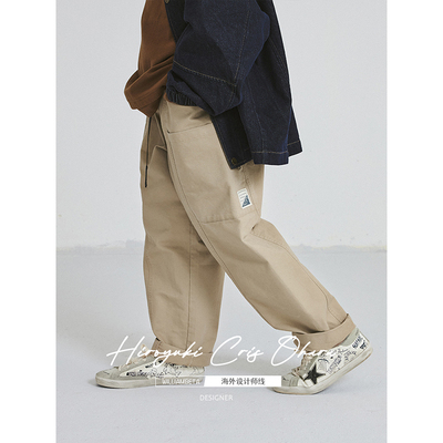 williambeta斜纹磨毛双叠袋长裤