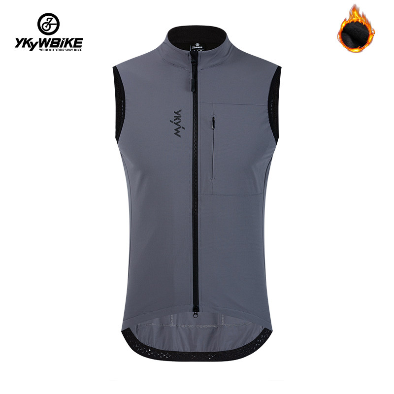 YKYWBIKE骑行马甲男秋冬抓绒公路车自行车防风防水10℃~20℃适用
