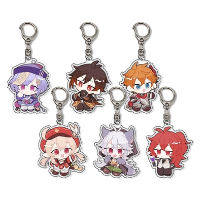 2022 Anime Keychain Genshin Impact Venti Paimon Player Diluc