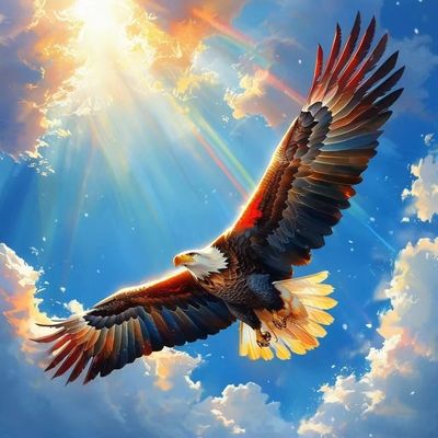 雄鹰展翅贴画爆款网红墙贴客厅玄关霸气老鹰自粘海报防水门窗贴纸