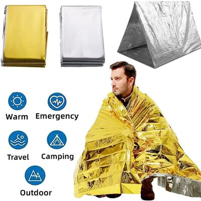 Emergency Thermal Poncho Blanket Lightweight Folding Water R