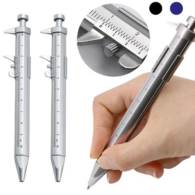 Creative Vernier Caliper Ball Pen Black And Blue Gel Ink 1.0