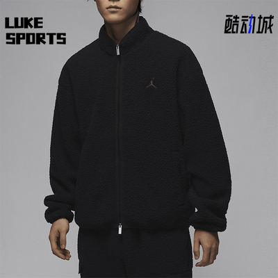 耐克男士仿羊羔绒保暖宽松外套