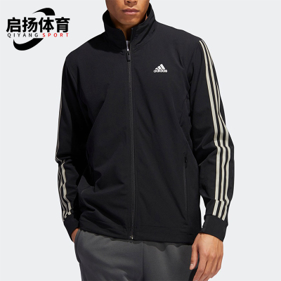 阿迪达斯男士立领运动拉链外套