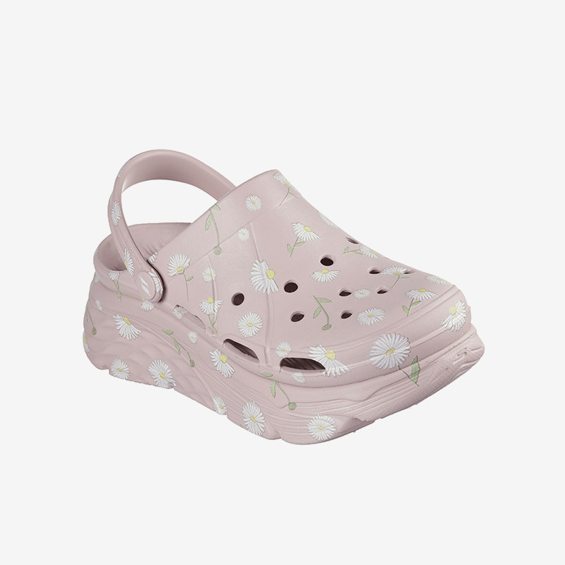 Skechers/斯凯奇正品新款女士一脚蹬时尚沙滩凉鞋厚底洞洞鞋