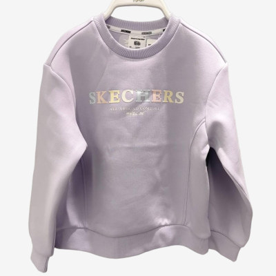 Skechers斯凯奇正品女童套头落肩袖休闲运动卫衣L425G005-00EW